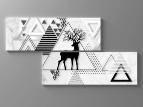 Liox Abstraktní obraz jelen Rozměr: 80 x 40 cm
