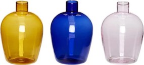 Vázy Hübsch skleněné 10 cm barevné 3 ks