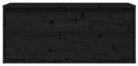 Petromila Nástěnná skříňka černá 80 x 30 x 35 cm masivní borové dřevo