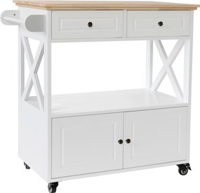 XXXLutz SERVÍROVACÍ VOZÍK, bílá, 88/88/47 cm MID.YOU - Barové vozíky - 001713013701