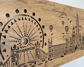 Li-Go "Londýn" světelný obraz 230V 125x40 cm provedení povrchu: jedle