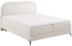 OnaDnes -20% Béžová čalouněná dvoulůžková postel boxspring Cosmopolitan Design Eclipse 160 x 200 cm