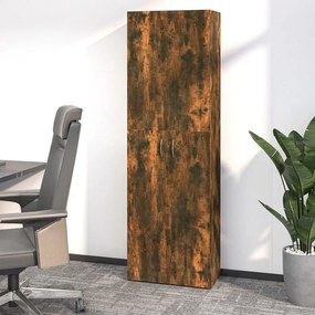 Petromila Kancelářská skříň kouřový dub 60 x 32 x 190 cm kompozitní dřevo