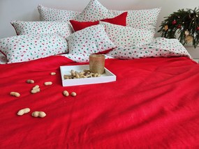 Nelly Francouzský lněný povlak na přikrývku - super soft Vánoční stromek Rozměr: 220/200 CM ZIP