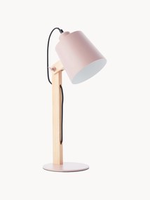 Velká stolní lampa's dřevěnou podstavou Swivel