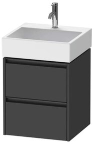 Duravit Ketho.2 - Umyvadlová skříňka 55x48x46 cm, 2 zásuvky, grafit mat K25274049490000