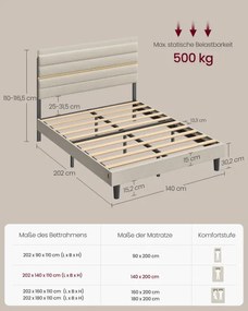 Manželská postel 140 cm RMB504LH01