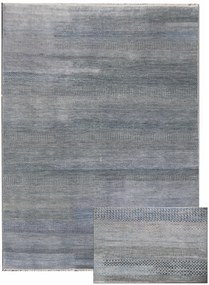 Diamond Carpets India, Ručně vázaný kusový koberec Diamond DC-MCN Silver/light blue, 365x457, šedá, chodba / předsíň