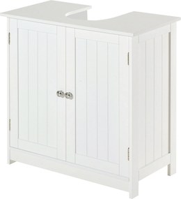 HOMCOM Koupelnová skříňka pod umyvadlo 60x30x60cm Bílá