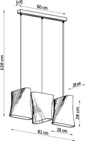 Lustr SOLLUX BLUM 3 bílý E27 3x60W bez žárovky SL.0771