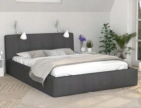Luxusní postel FLORIDA 180x200 s kovovým zdvižným roštem GRAFIT