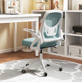 Costway Ergonomická kancelářská židle se sklopnými područkami a houpací pracovní