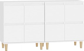 Příborníky 2 ks bílé 60 x 35 x 70 cm kompozitní dřevo 3185751
