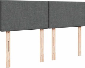 Box spring postel s matrací tmavě šedá 140x200 cm textil 3287473