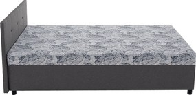 Postel, 110x200, molitanová, šedá/vzor, SHERIN