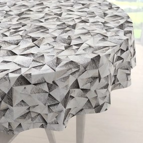 Biante Velký dekorační kulatý ubrus Porto PRT-008 Šedo-béžové krystaly Ø 190 cm