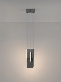 Světle šedé kovové LED stmívatelné závěsné svítidlo Totem – Nova Luce