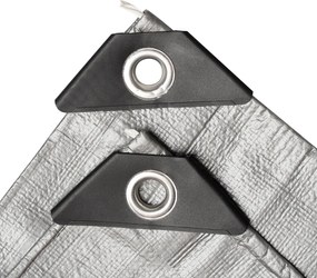 Plachta Procraft ST6x8 200g/m2 nepromokavá s oky 6x8 m stříbrná | ST6x8