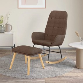 Houpací křeslo s podnožkou taupe textil 3097713