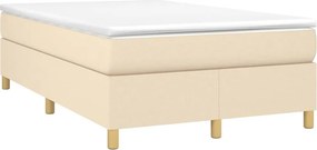 Box spring postel s matrací krémová 120x190 cm textil 3269695