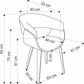 Jídelní židle Brielle, béžová / přírodní dřevo