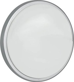 FAN LED-EVER-XL-MW SIL Venkovní nástěnné a stropní svítidlo LED EVER stříbrná, polykarbonát, 28 W, 3750 lm, 4000 K, se senzorem, IP65, 30 x 7,8 cm - FANEUROPE