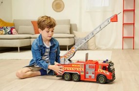 Dickie Toys Velké hasičské záchranné auto Volvo se světly, zvuky a stříkající vodou 57 cm