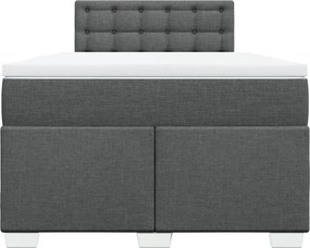Box spring postel s matrací tmavě šedá 120x200 cm textil 3285870