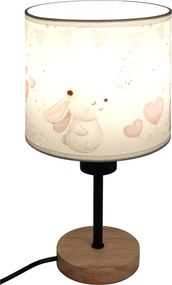 BRILAGI - Stolní lampa BOBO WOOD 1xE27/25W/230V dub/černá/krémová/králíčci