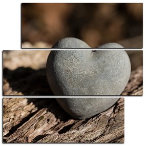 Obraz na plátně - Kamenné srdce - čtverec 3209D (75x75 cm)