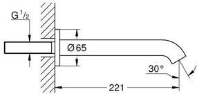 GROHE 13449AL1 - Vanová vpusť ESSENCE 221 mm grafit
