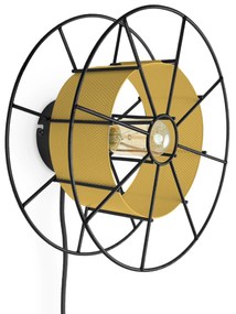 Nástěnná lampa Spool Wall Black barva stínidla: žlutá