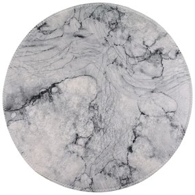 Světle šedý pratelný kulatý koberec ø 80 cm – Vitaus