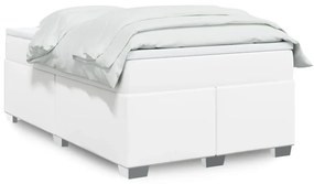Box spring postel s matrací bílá 120x200 cm umělá kůže 3285206