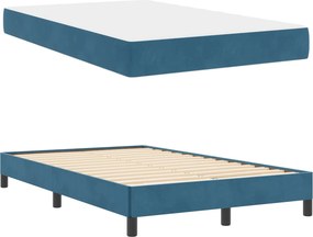 Postel s boxspringem s matrací Tmavě modrá 120 x 200 cm textil 3398687