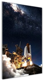 Wallmuralia Vertikální Fotoobraz na skle Startující raketa 50x100