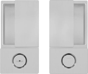 MUŠLE na otočné dveře MP AGB -  WAVE WC, Polaris (STM - Stříbrná matná), WC klíč, MP Stříbrná