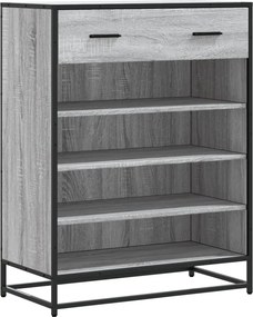 Botník šedý sonoma 75 x 38 x 97,5 cm kompozitní dřevo a kov 3300878
