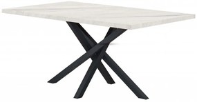Jídelní stůl PABLO X - mramor bílý 160 × 90