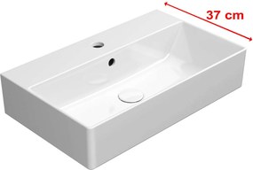 Sapho GSI Kube X - Umývátko 60x37 cm, s přepadem, otvor pro baterii, ExtraGlaze, bílá 9454111