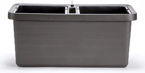 Samozavlažovací velkoobjemový truhlík Berberis DUO antracit 80 cm