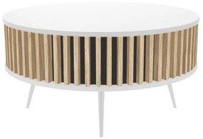 Moderní konferenční stolek RONDA dub artisan/bílý