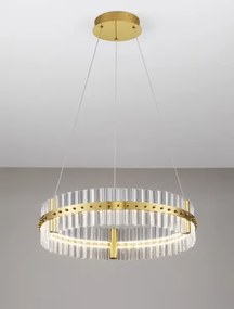 LED stmívatelný platinum zlatý moderní lustr Kezo