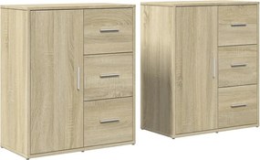 Příborníky 2 ks dub sonoma 60 x 31 x 70 cm kompozitní dřevo 3276555