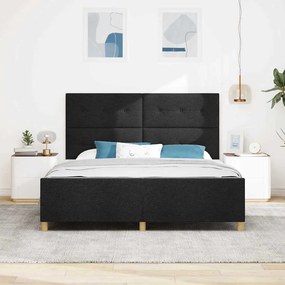 Rám postele s čelo Černá 180 x 200 cm textil 3344748