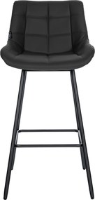 Barová židle Weston umělá kůže – černá
