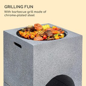 Monolith, ohniště s grilem, MgO a ocelový plášť, lapač jisker