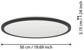 Eglo 901465-LED RGBW St. koupel. svítidlo ROVITO-Z 16,8W/230V pr.50cm IP44 černá