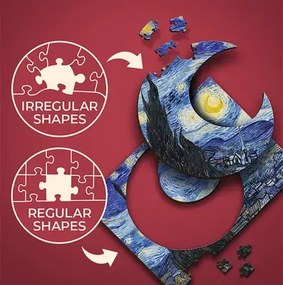 Trefl Dřevěné puzzle Art - Puzzle - Vincent van Gogh: Hvězdná noc / 20