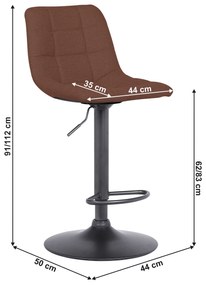 Kondela Barová židle, hnědá/černá, LAHELA